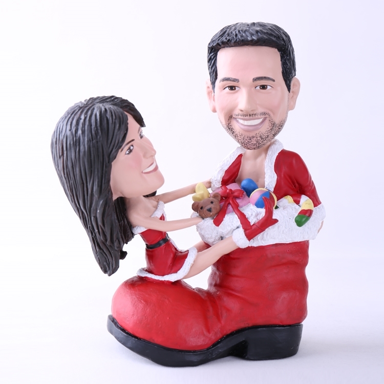 Custom Bobblehead Doll: Santa Couple On Shoes - Custom Bobbleheads from ...